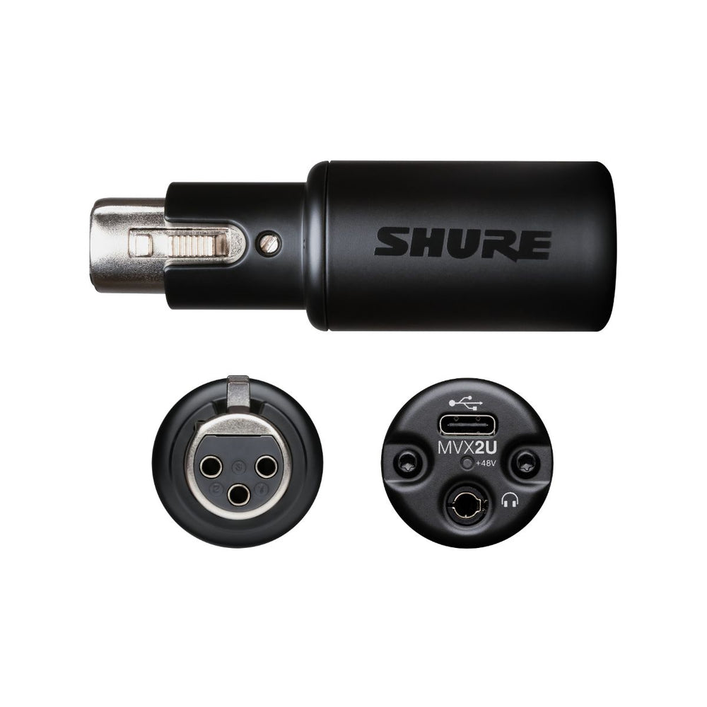 Shure MVX2U XLR-to-USB Single-Channel Interface with Headphone Output ...